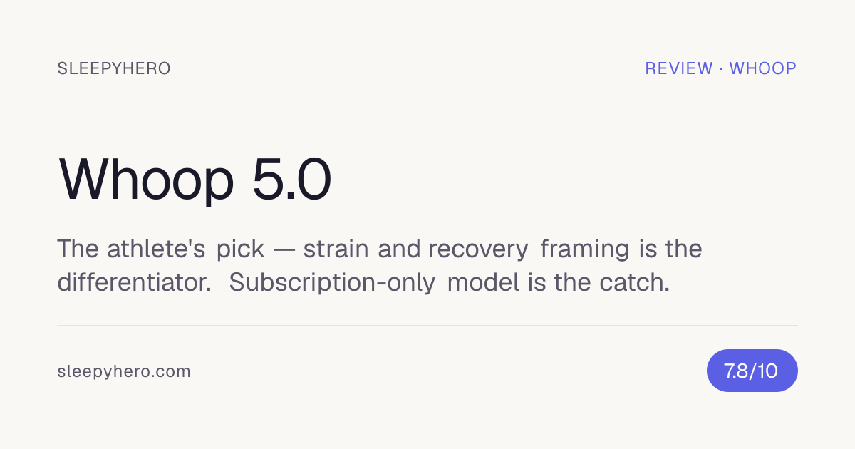 Whoop 5.0 Review: Athlete-Focused Sleep + Recovery Tracking · SleepyHero